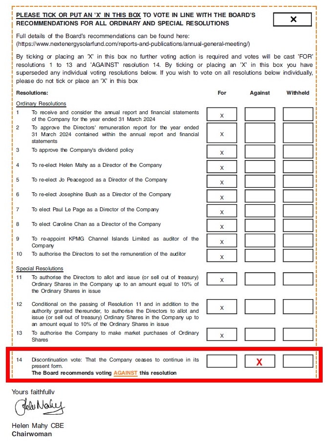 Annual General Meeting - NextEnergy Solar Fund